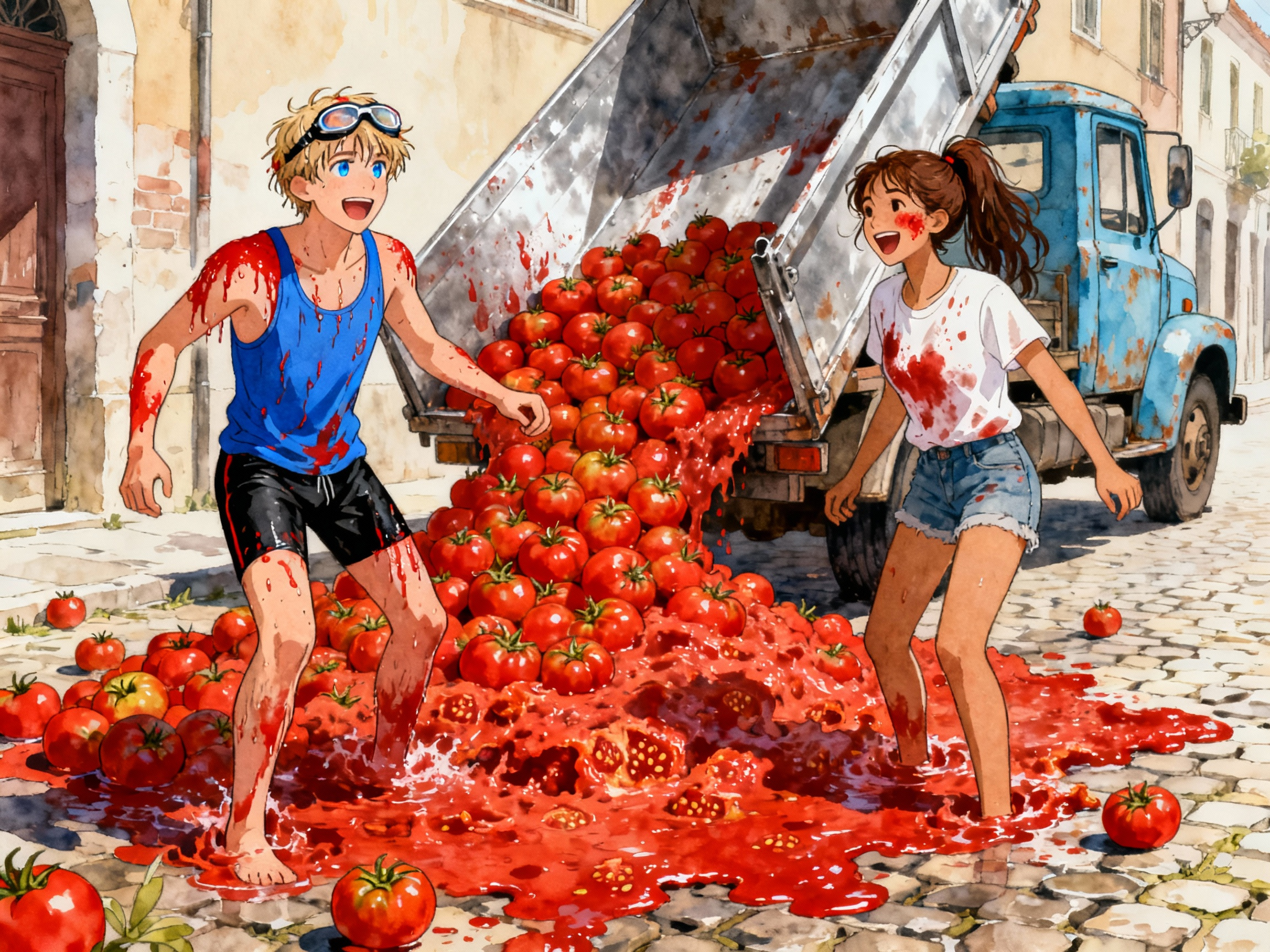 La Tomatina de Buñol: Una Fiesta Roja y Divertida | A1 Spanish Story